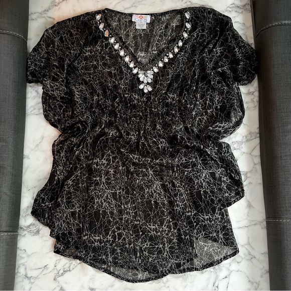 Sol And Mer | Swim | Black White Swimsuit Coverup Gothic Mermaid Fairy ...